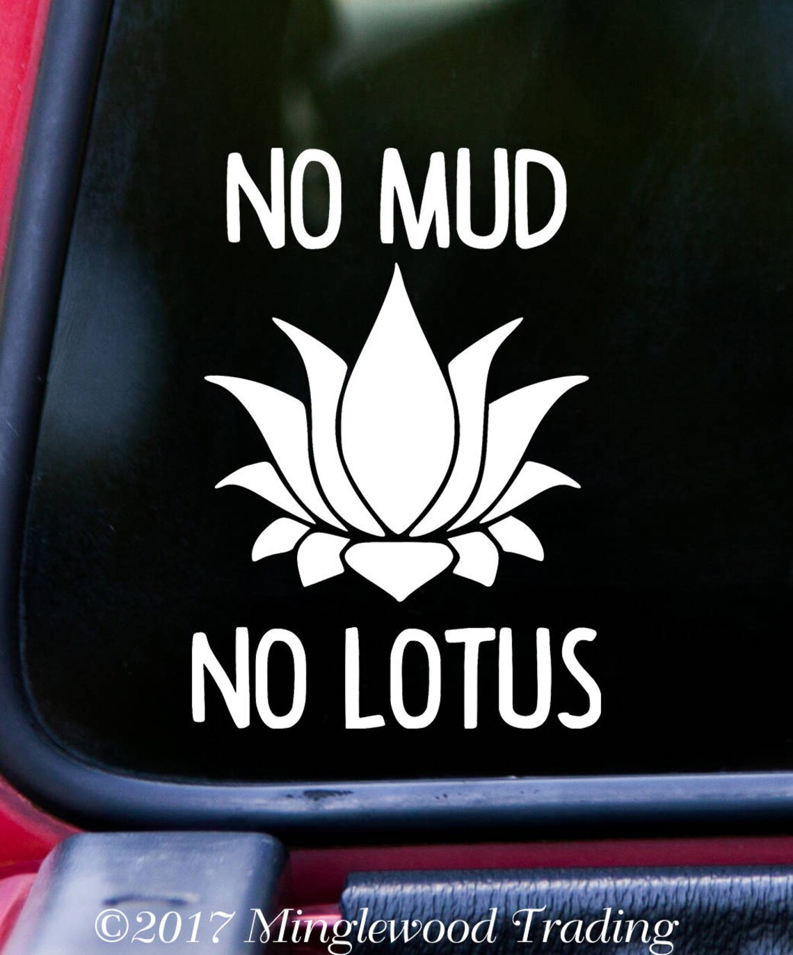 No MUD No LOTUS Vinyl Decal Sticker Happiness Yoga - Etsy