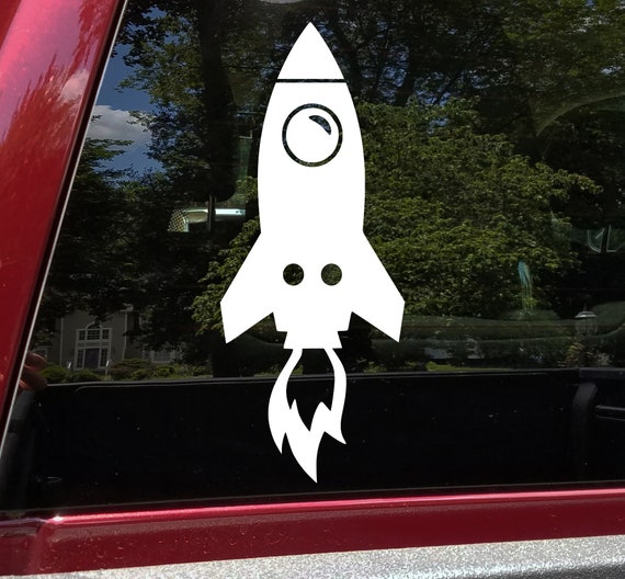 Rocket Spaceship Vinyl Decal Rocketship Outer Space - Etsy