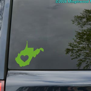 West Virginia Heart Vinyl Decal Sticker - Home State Charleston ...