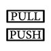 Push Pull Vinyl Decal Stickers Door Signs Entryway Foyer Entrance - Etsy