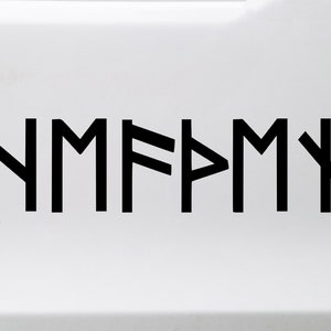 Heathen in Norse Runes Vinyl Decal - Viking Futhark - Die Cut Sticker ...