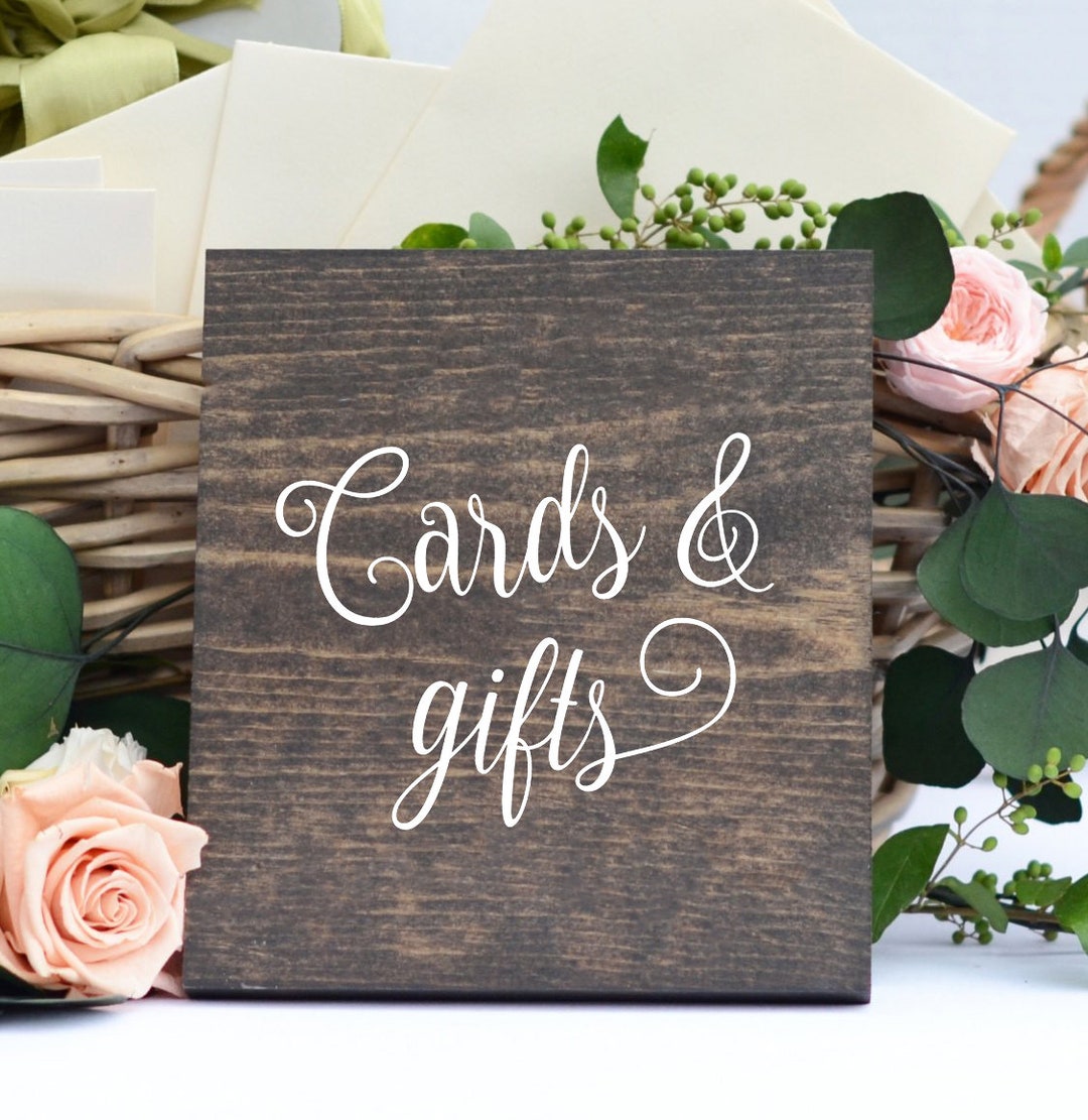 Cards & Gifts Vinyl Decal Sticker - Temporary Event Gift Card Table ...