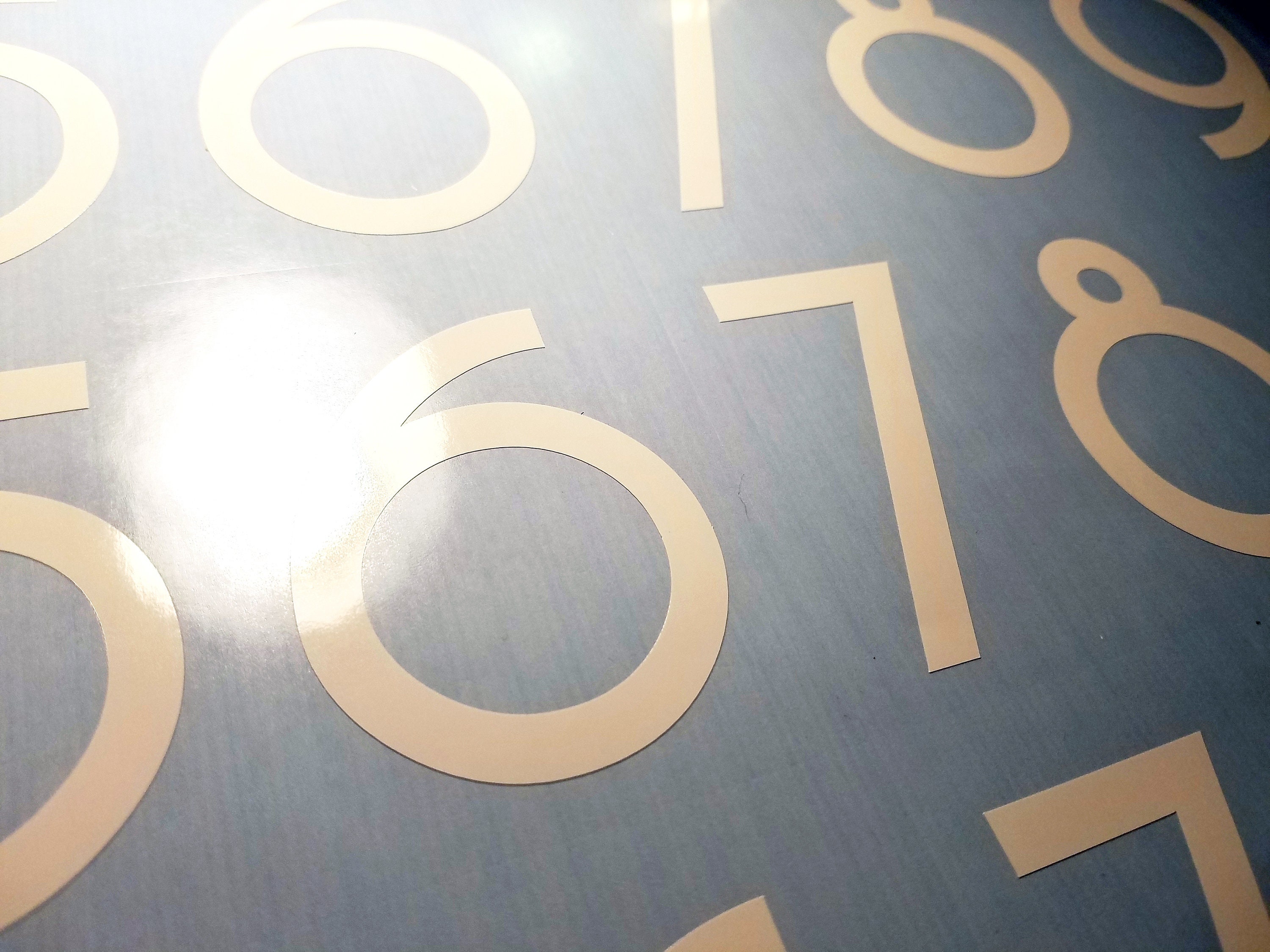 4 sets of Modern Art Deco Die Cut Numbers 0-9 Vinyl Decals | Etsy