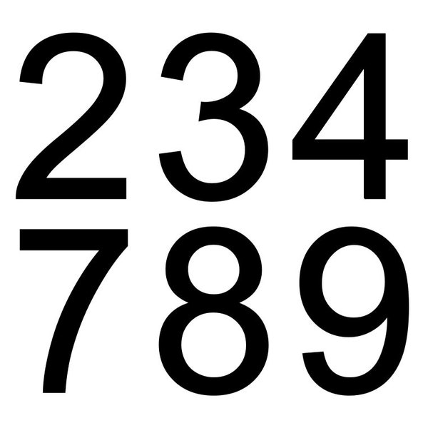 Helvetica Numbers - Etsy