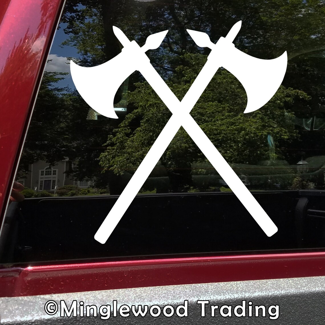 Crossed Battle Axes Vinyl Decal Sticker V2 Battle-axe - Etsy