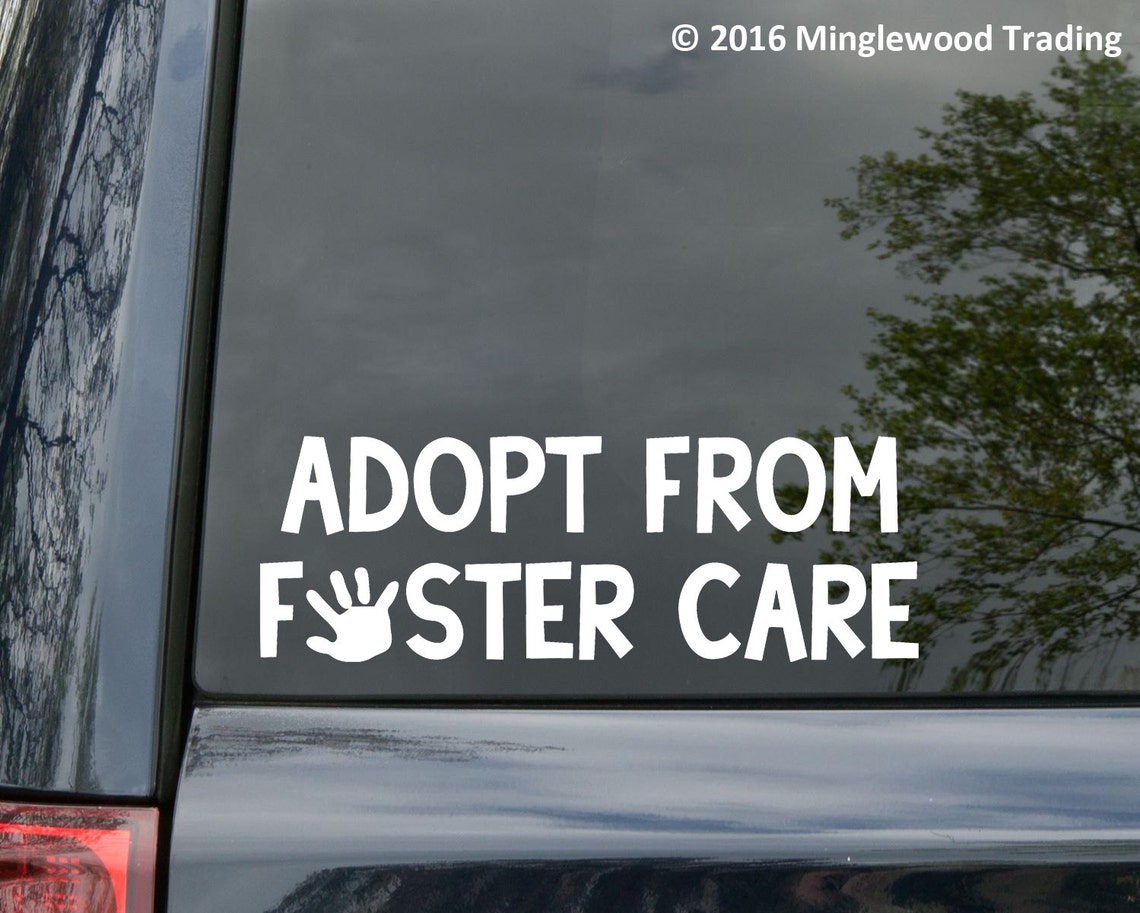 Adopt From Foster Care Vinyl Decal Sticker Child Handprint - Etsy