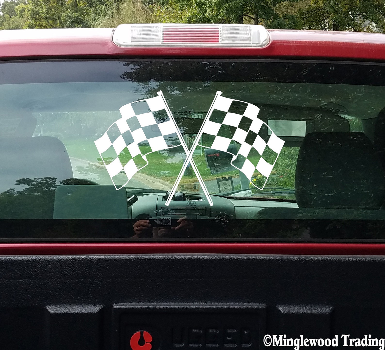 CHECKERED FLAGS Vinyl Sticker Racing Race Team Trailer | Etsy