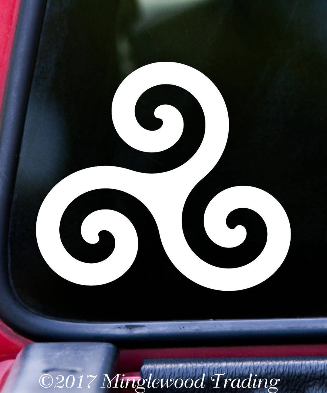 Triskelion Vinyl Decal Sticker Triskele Triple Spiral Motif - Etsy