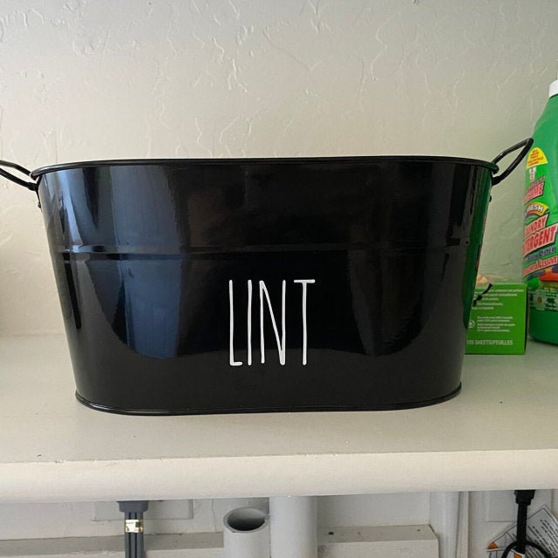 Lint - Rae Dunn Inspired Vinyl Sticker - Laundry Room Home Organization ...