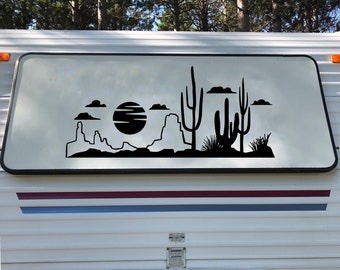 Desert Scene Vinyl Decal - Etsy