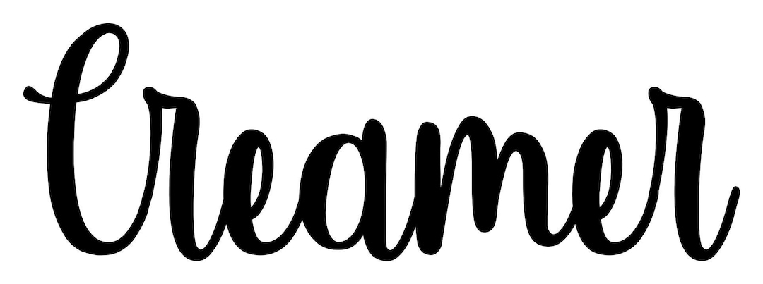 Creamer - Vinyl Sticker - Kitchen Home Organization Sweet Hipster - Die ...