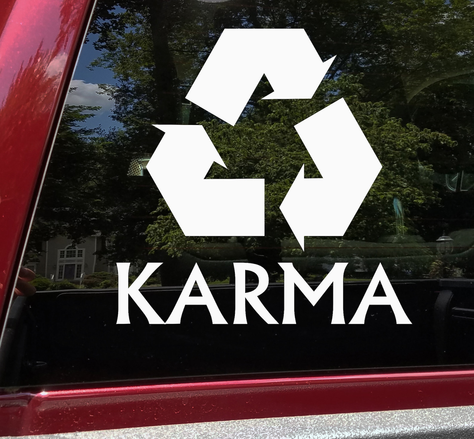 KARMA RECYCLE Vinyl Decal Sticker Recycle Buddhism Fate | Etsy