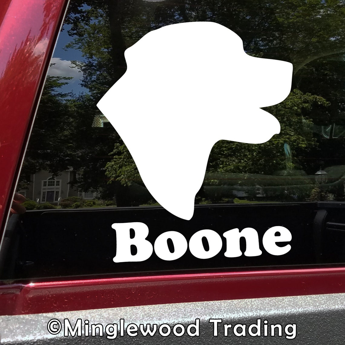 Labrador Retriever Head With Personalized Name Vinyl Decal - Etsy