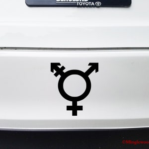 Transgender Vinyl Decal Symbol Gender Identity Trans Sign Die Cut ...