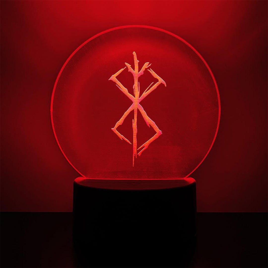 Berserk Symbol Night Light LED Sign V2 | Subtle Viking Berserker Rune ...