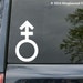 Androgynous Gender Vinyl Decal Sticker Symbol Sign Androgyny - Etsy