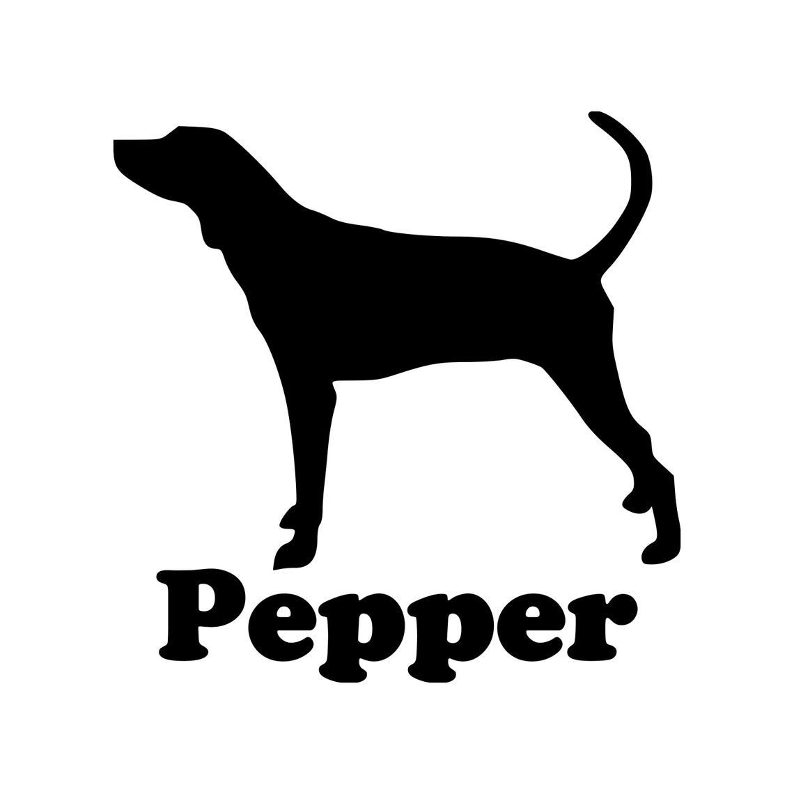 Walker Hound Vinyl Decal With Personalized Name Dog Plott | Etsy