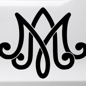 Auspice Maria Monogram Vinyl Decal V2 - Virgin Mary Ave - Die Cut ...