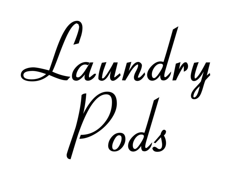 LAUNDRY PODS Vinyl Sticker Laundry Room Pantry Home | Etsy