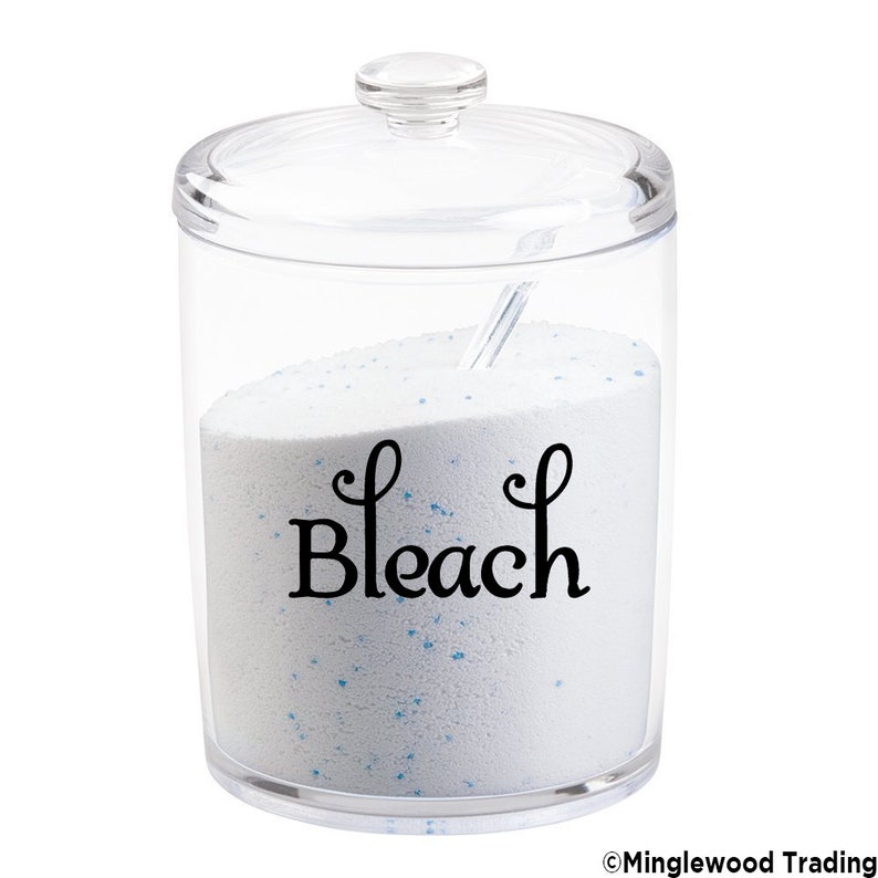 BLEACH Vinyl Decal Sticker Laundry Room Label SWASH | Etsy