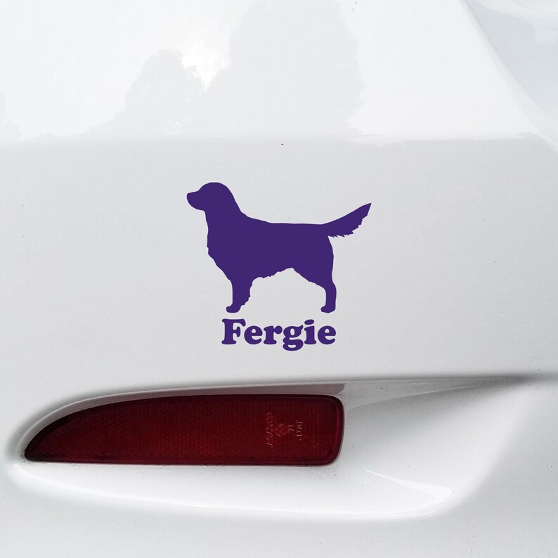 Custom Golden Retriever Labrador With Name | Cute Personalized Vinyl ...