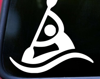 KAYAK Vinyl Decal Sticker Whitewater Rapids River Sea | Etsy