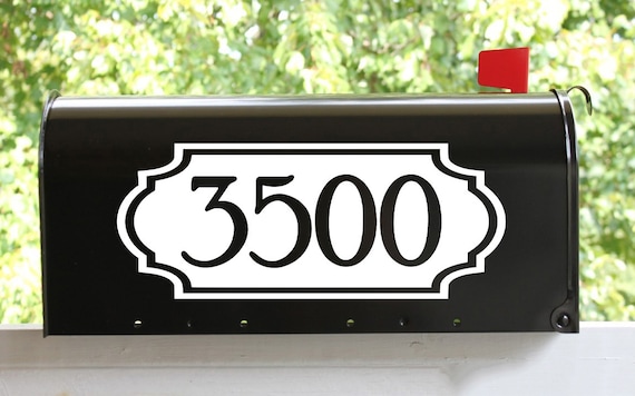 Custom Mailbox Numbers in Frame Vinyl Decal V2 House Office - Etsy