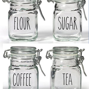Set of 4 Rae Dunn Inspired Canister Labels V6 | Custom Skinny Farmhouse ...