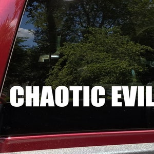 Chaotic Evil Vinyl Sticker RPG Role Playing Character - Etsy