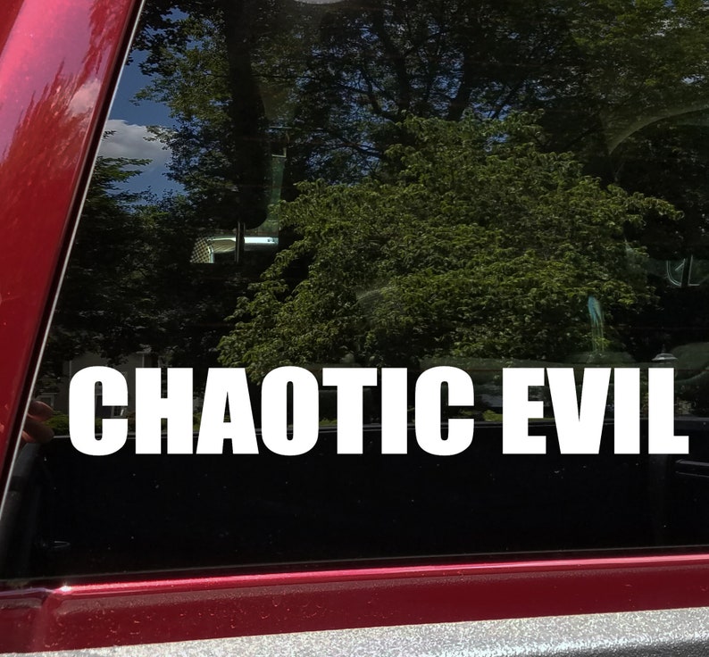 Chaotic Evil Vinyl Sticker RPG Role Playing Character - Etsy