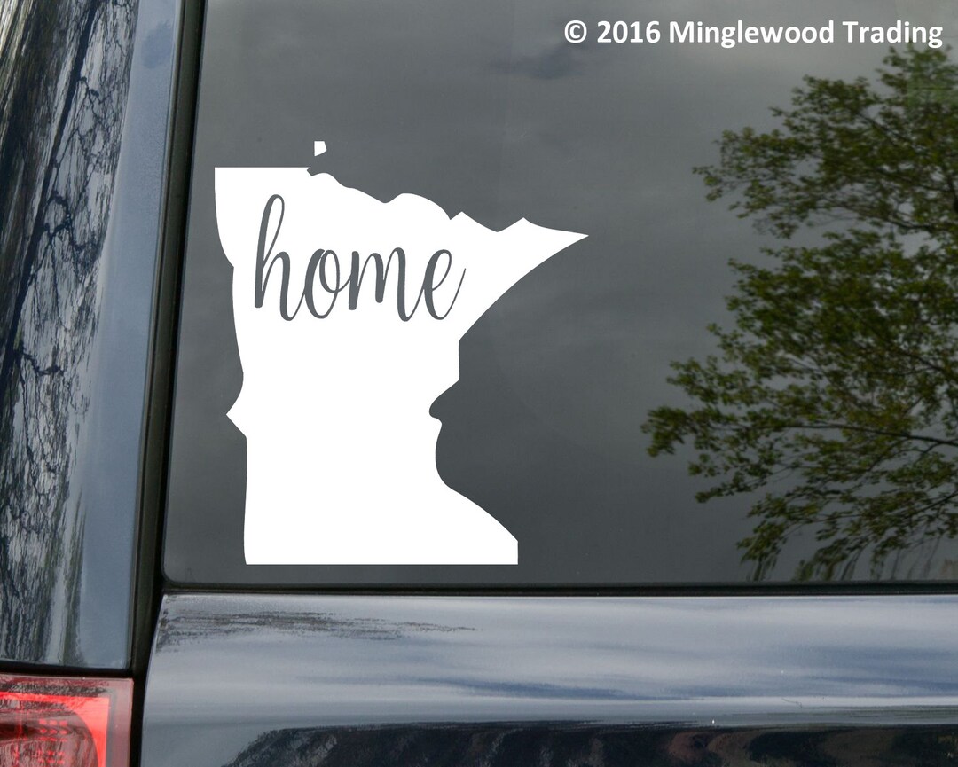 Minnesota Home Vinyl Decal Sticker - State - Etsy