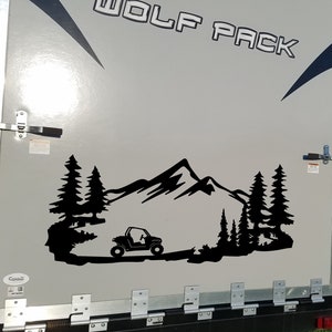 ATV Mountains Scene Vinyl Decal V1 - Quad RV Toy Hauler Graphics 4 ...