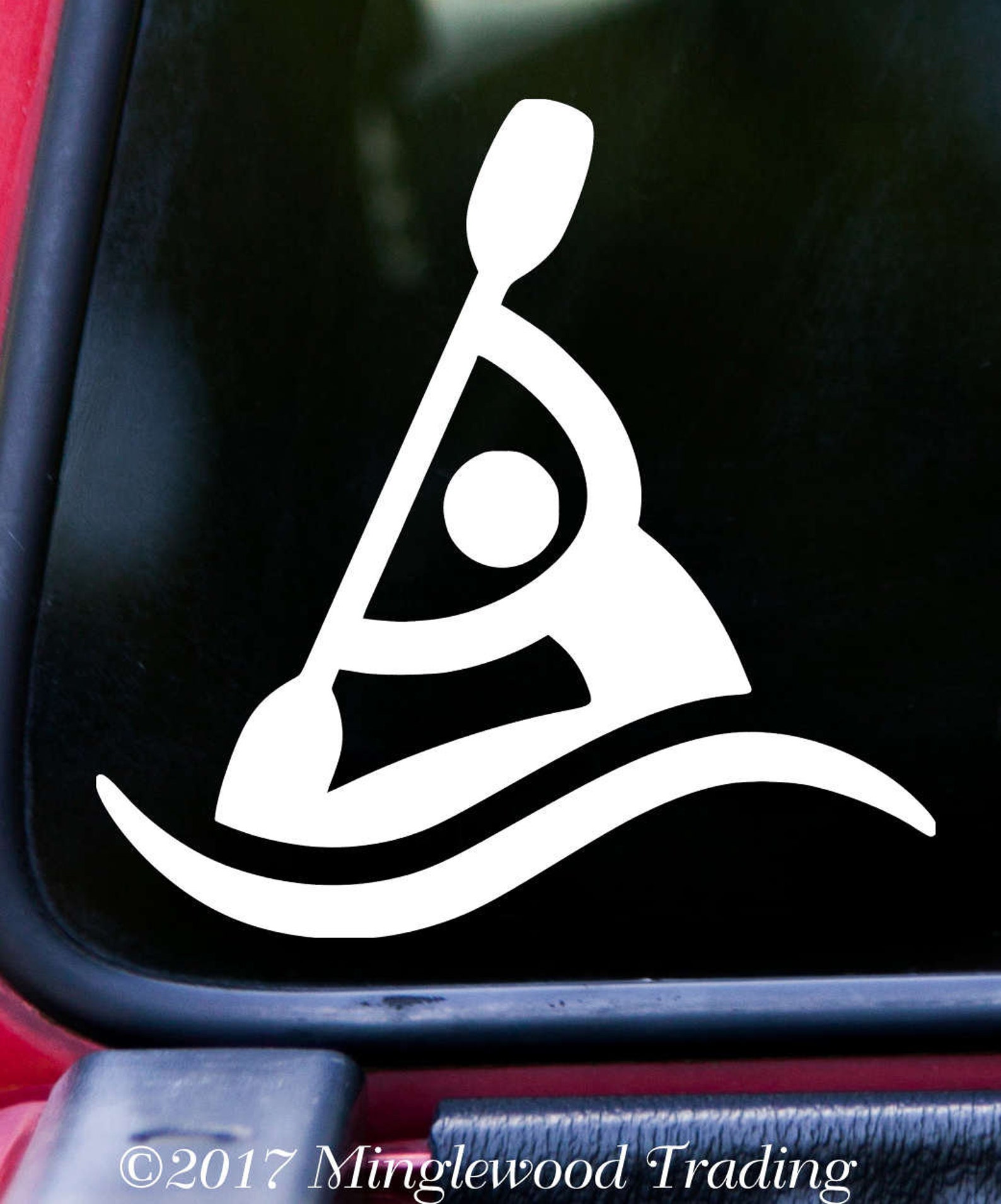 Kayaker Vinyl Decal Sticker Canoe Kayak Rafting Whitewater - Etsy