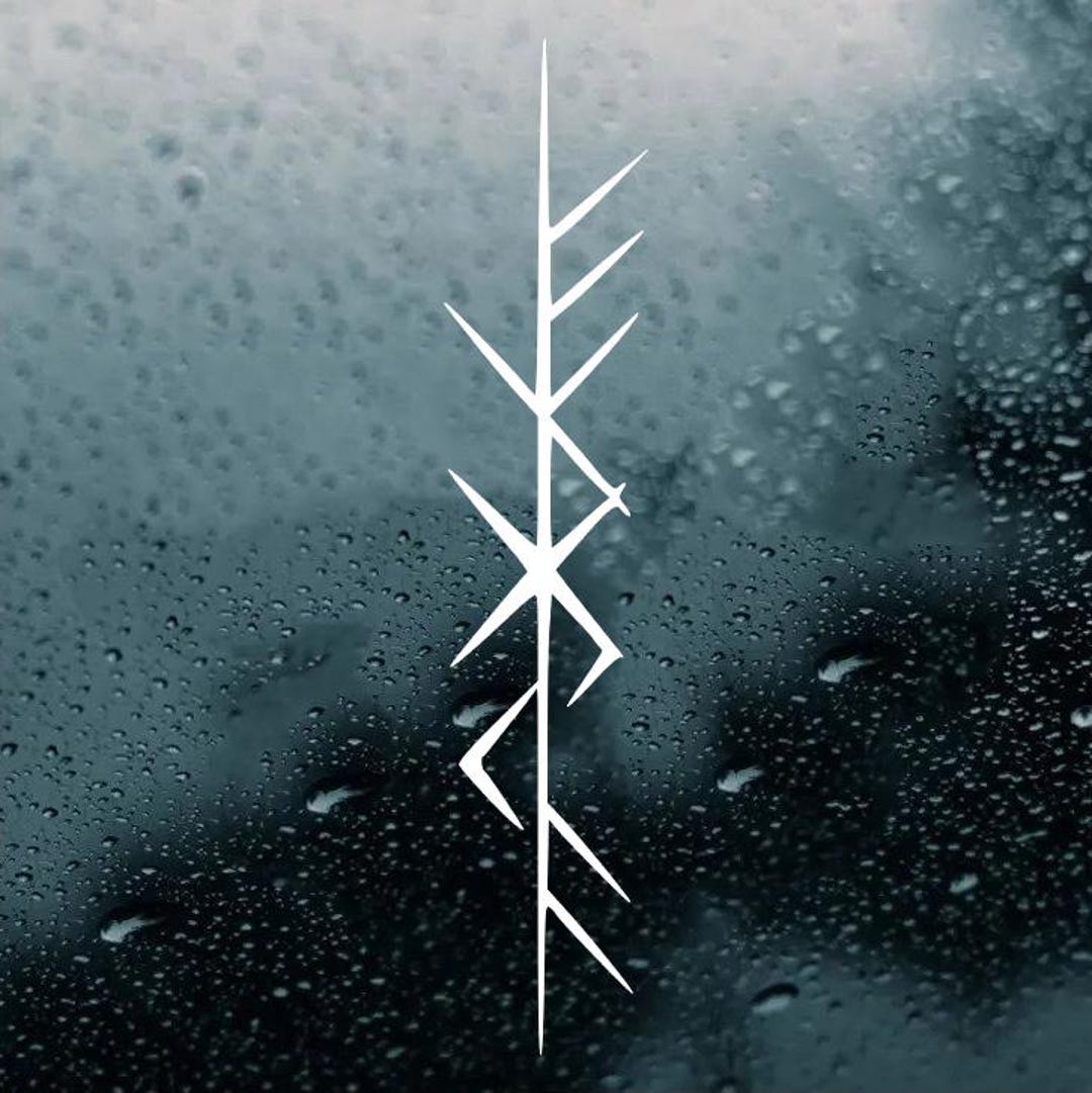 Fylgia Bind Rune Vinyl Decal | Viking Spirit Fate Bindrune Norse ...