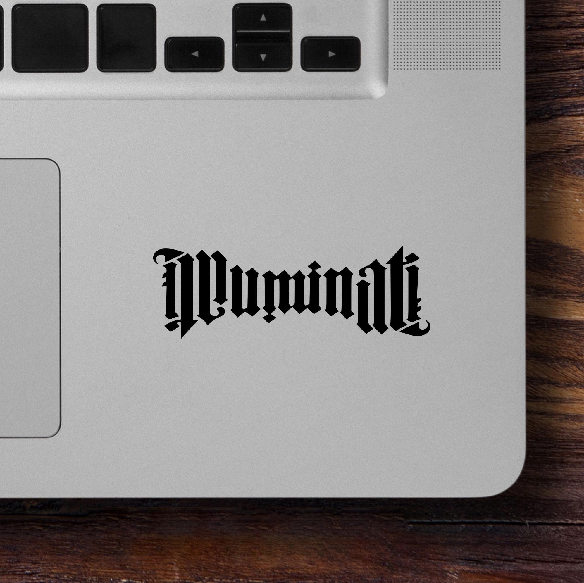 Illuminati Ambigram Vinyl Decal – Symmetrical Script Design – Esoteric ...