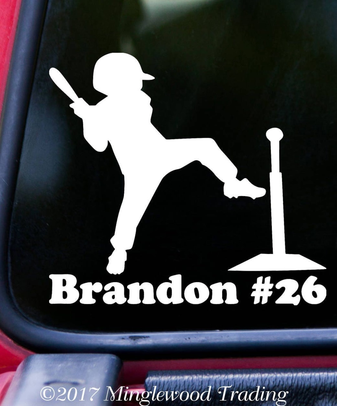 Tee Ball Player W/personalized Name - Vinyl Decal Sticker T-ball ...