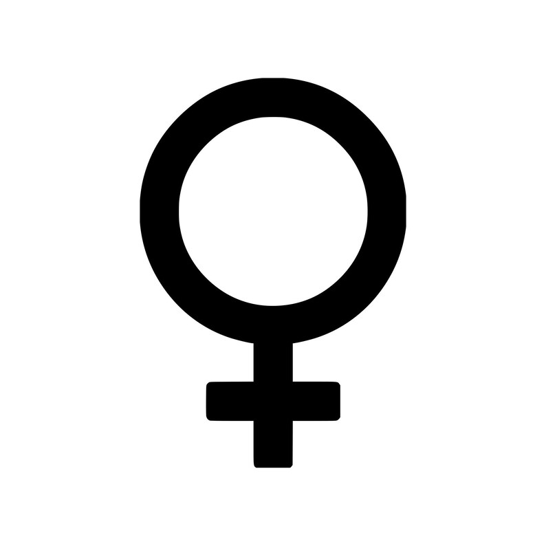 Female Gender Symbol Sign Vinyl Decal Sticker Venus Woman - Etsy