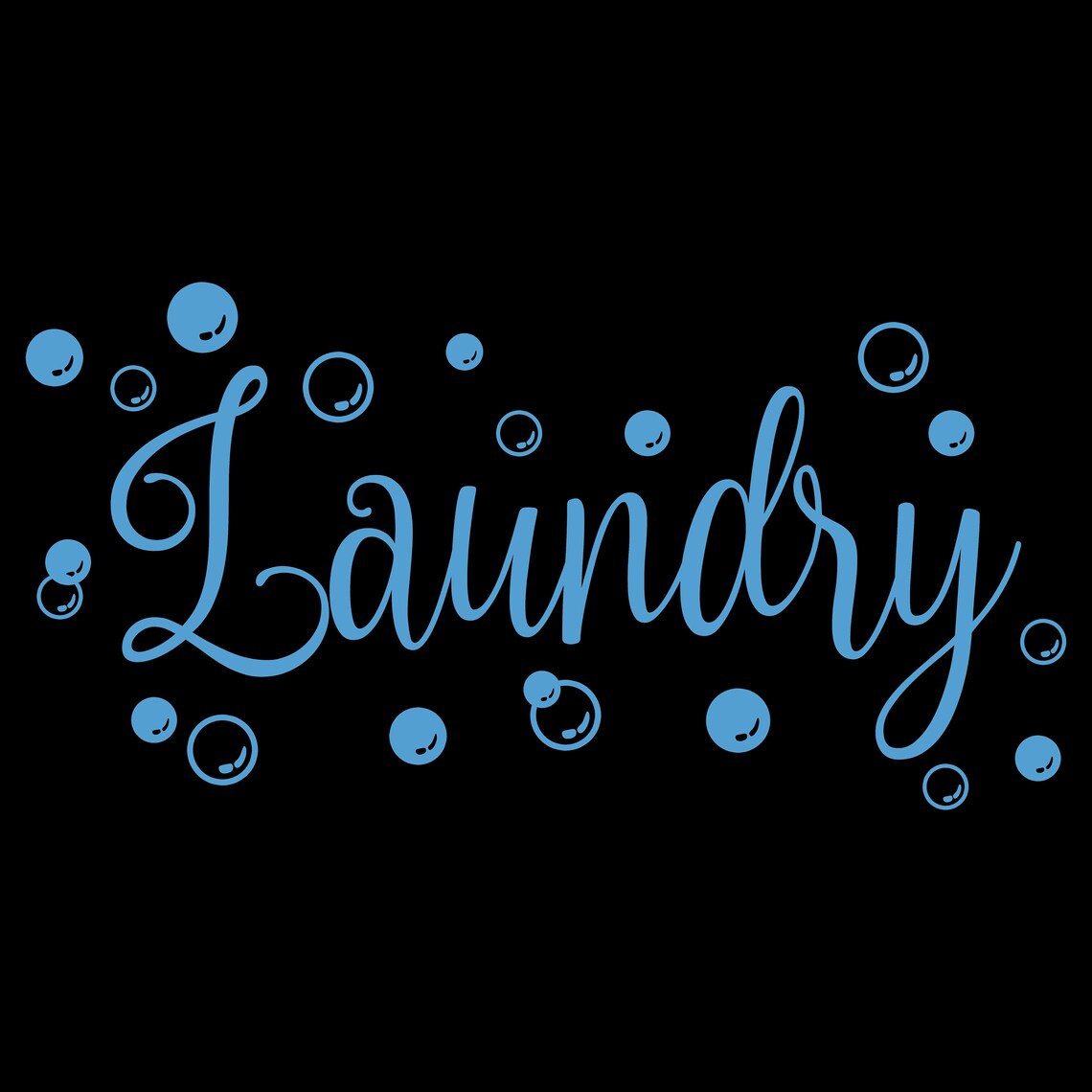 LAUNDRY With BUBBLES Vinyl Sticker Room Sign Soap Die Cut | Etsy