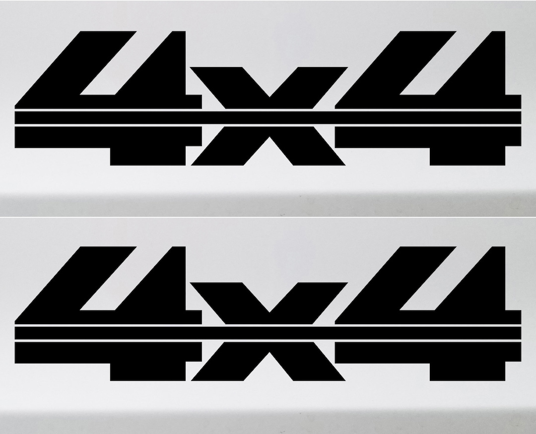 4 X 4 Vinyl Decals V11 | Pair off Road Truck 4-wheel 4WD 4x4| Die Cut ...