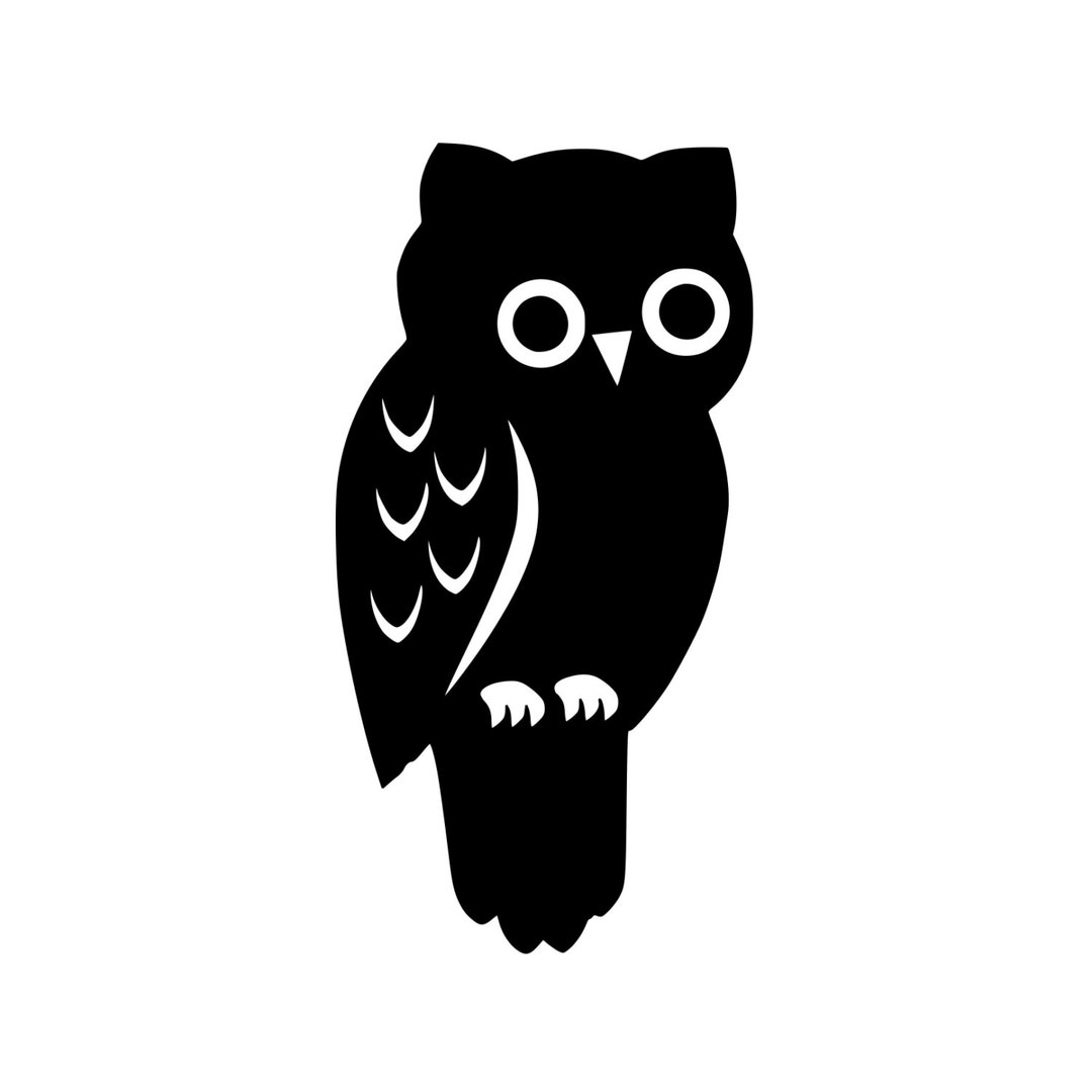 Owl Vinyl Decal Sticker Barn Bird Great Horned Spotted Nocturnal - Etsy
