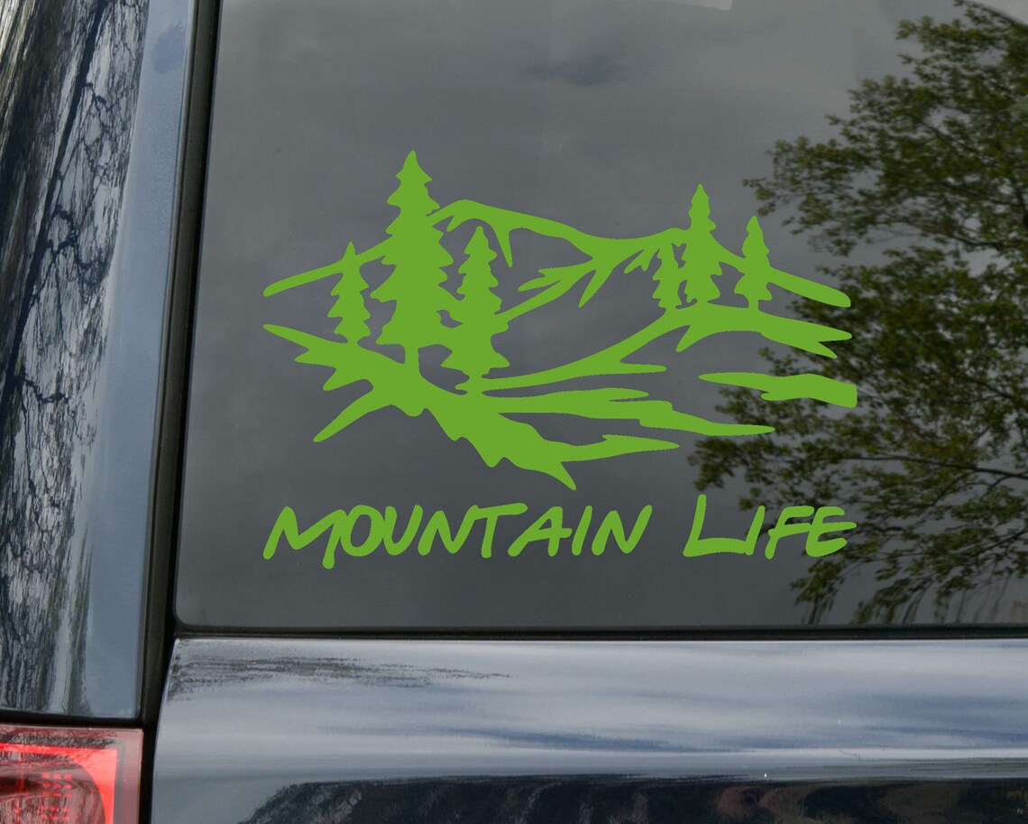 Mountain Life Vinyl Decal - Country Living - Die Cut Sticker - Etsy