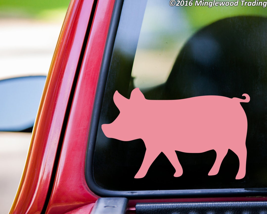 Pig Vinyl Decal - Piglet Hog Sow Porcine Farm Animal - Die Cut Sticker ...