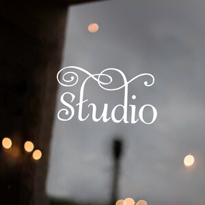Studio Vinyl Decal Sticker - Door Sign - Art Craft Room Painting Sewing ...