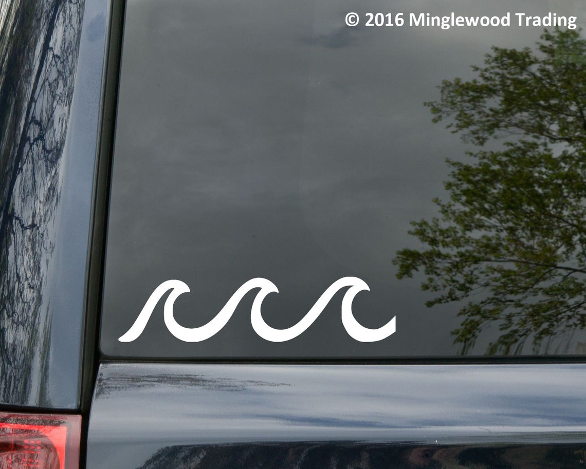 Waves Vinyl Decal Sticker Beach Water Surfing - Etsy