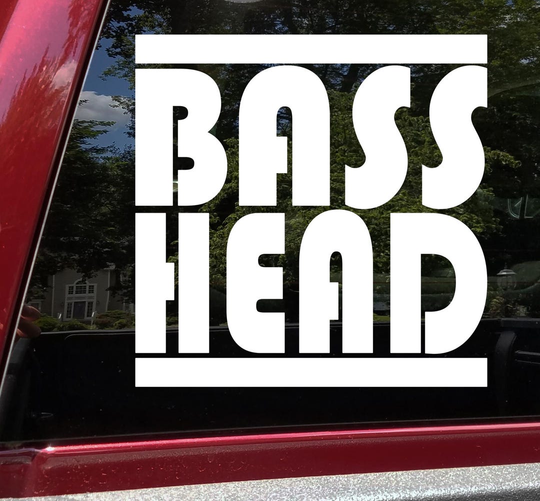 Bass Head Vinyl Decal V1 | EDM Music Speaker Basshead Head Banger | Die ...