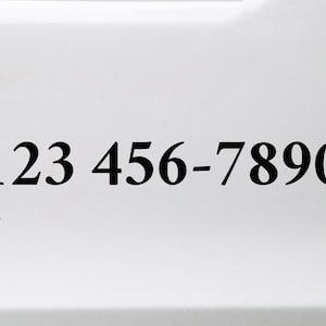 2-pack Phone Number Vinyl Numbers - Storefront Business Window Vehicle ...