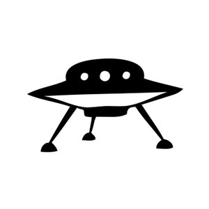 UFO Spaceship - Vinyl Decal Sticker - Unidentified Flying Saucer Object ...