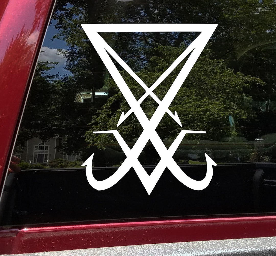 Sigil of Lucifer Vinyl Decal V2 - Seal of Satan Symbol - Die Cut ...
