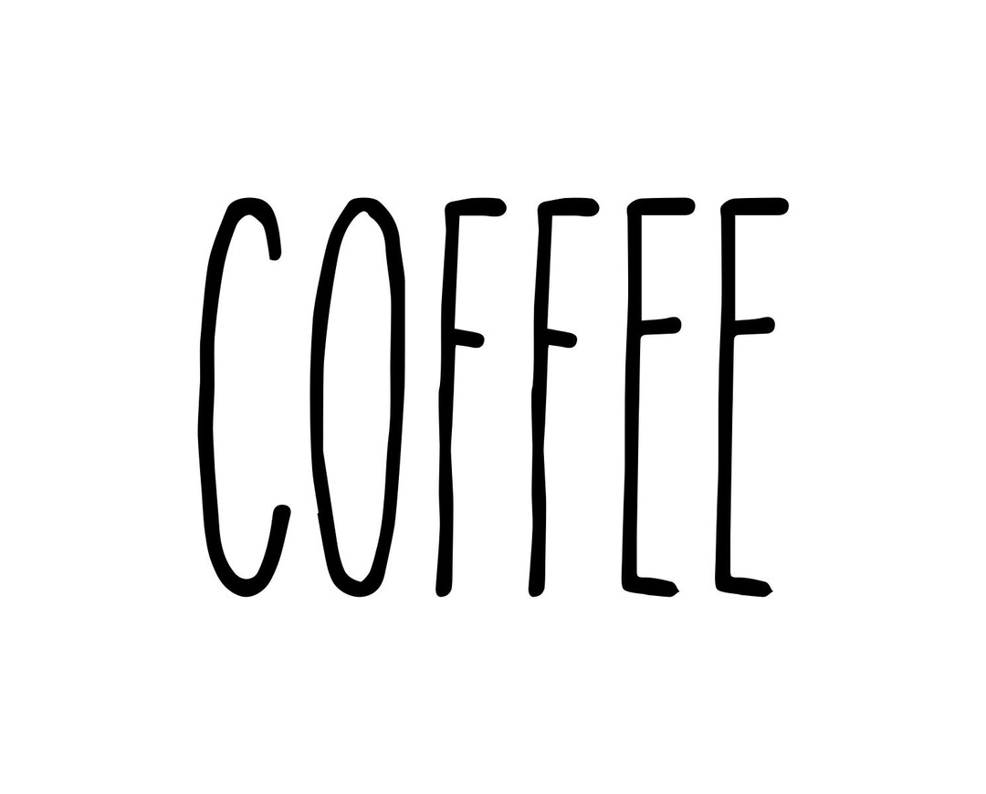 Coffee - Rae Dunn Inspired Vinyl Sticker - Kitchen Home Organization ...