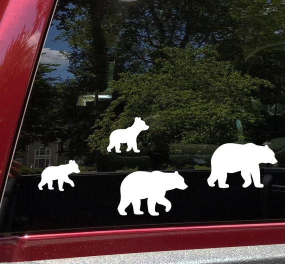 Bear Family Vinyl Decals Stickers, Labels & Tags Bumper Stickers Paper ...